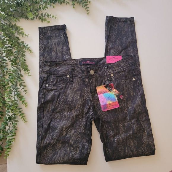 Almost Famous | Pants & Jumpsuits | Newy2k Almostfamous Black Snakeskin ...